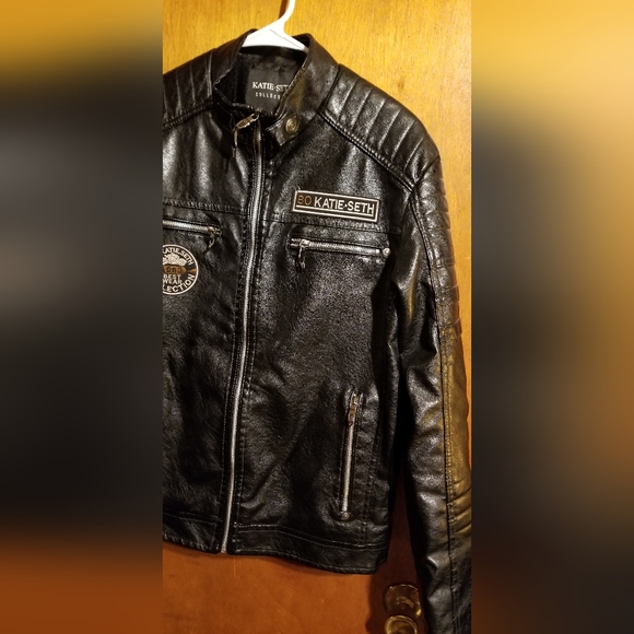 BO Katie Seth | Jackets & Coats | Bo Katie Seth Bomber Leather Jacket ...